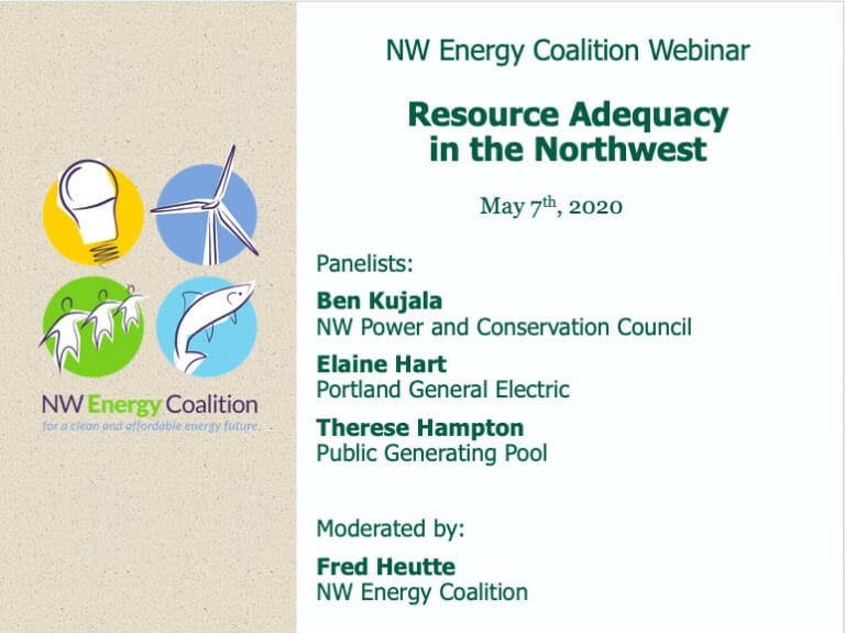 Panel explores paths to NW resource adequacy - NW Energy Coalition